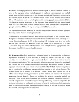 Partial Replacement of Sand(Fine Aggregate) With E-Waste | PDF