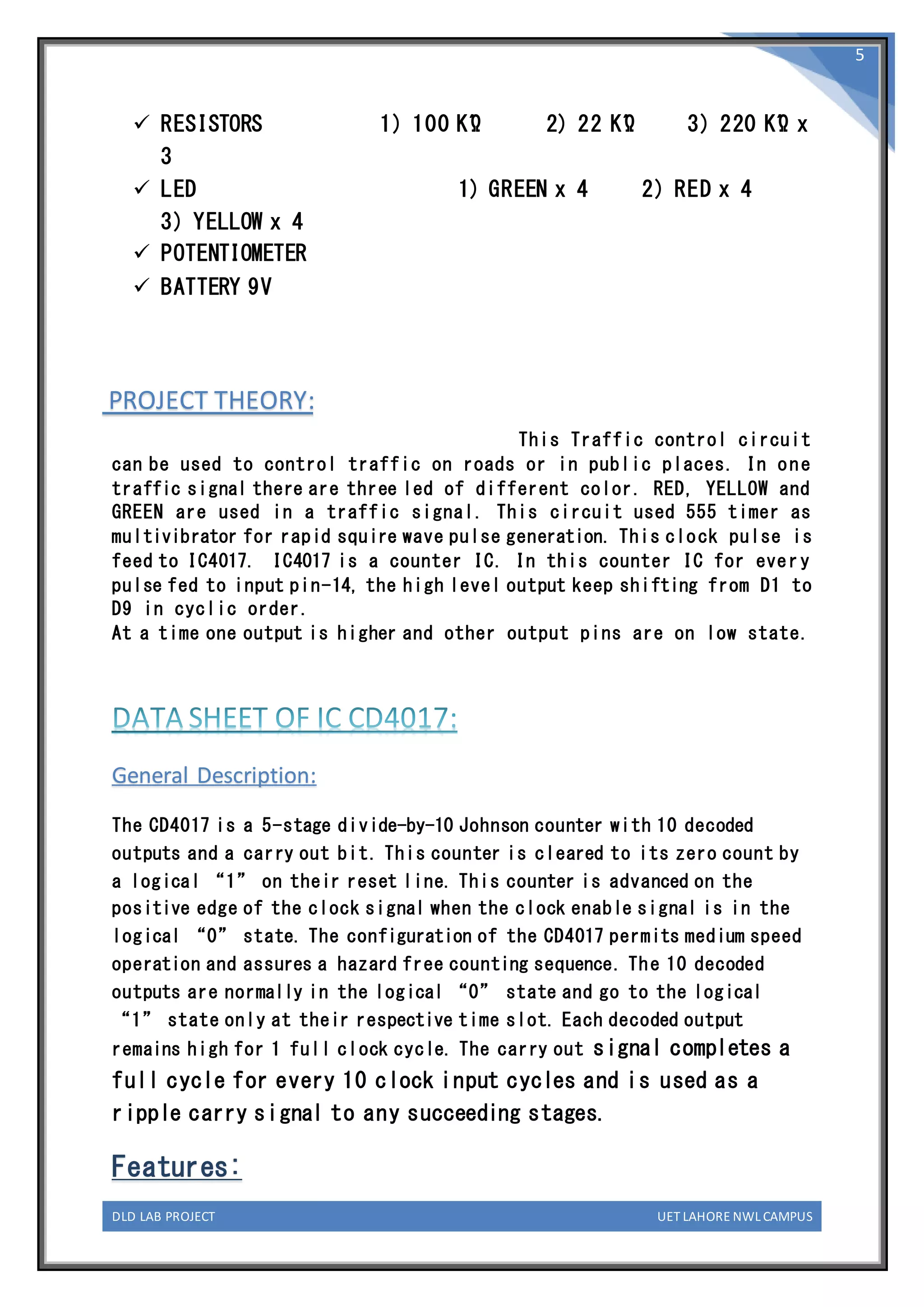 Project report : trafficlights | DOCX