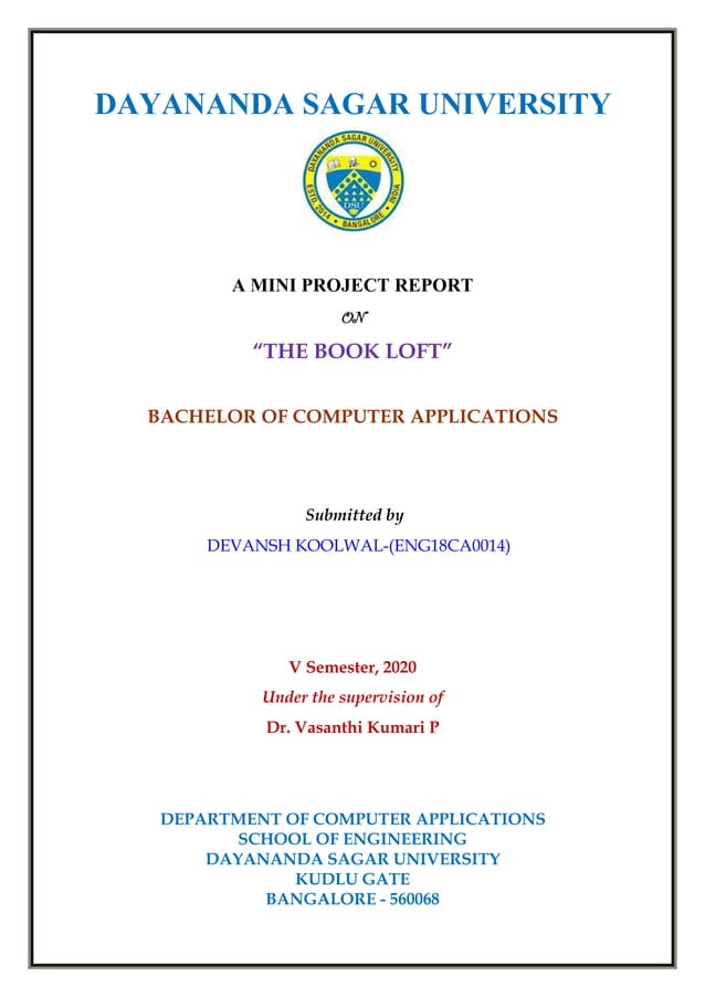 Project report | Major Project | Engineering | Devansh Koolwal | PDF