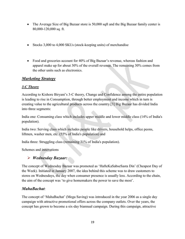 Project report on retail management . | DOCX