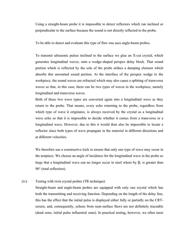 Various Nondestructive Testing Techniques And Their Inspections On Aircraft Structures Doc