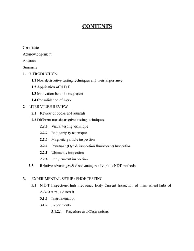 Various Nondestructive Testing Techniques And Their Inspections On Aircraft Structures Doc