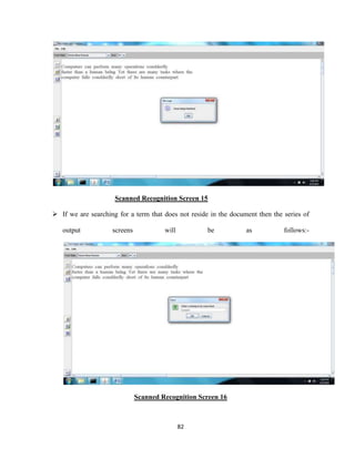 Project report of OCR Recognition | DOCX