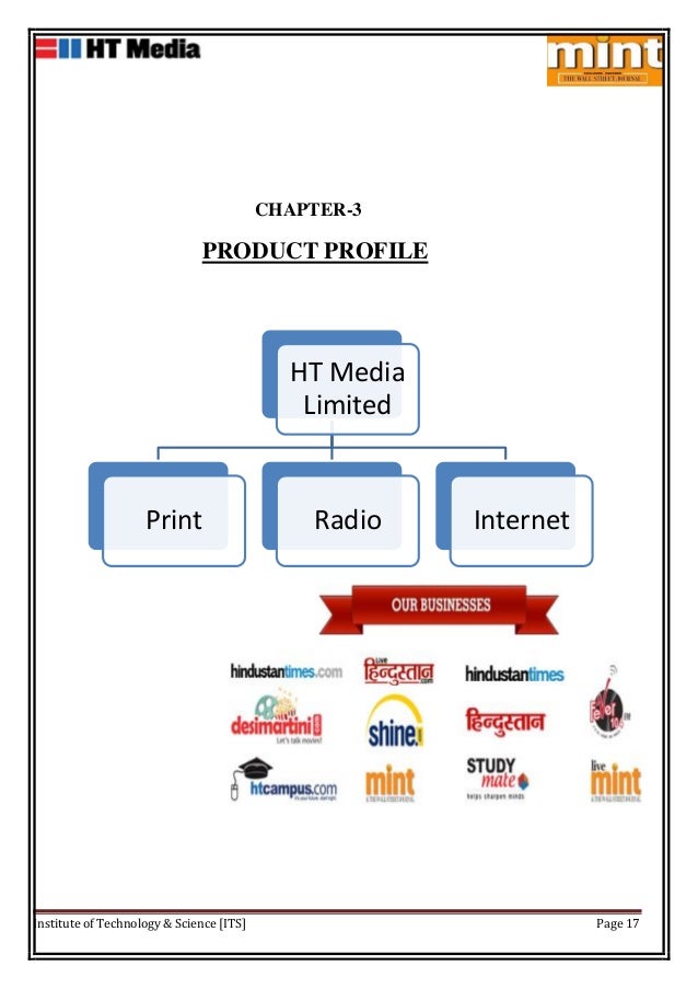 Project report on HT Media Ltd. (MINT)