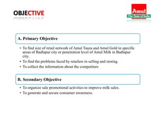 Project report 0n amul | PPTX