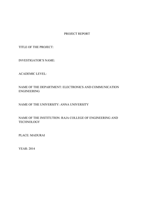 Project report | DOCX | College Education | Education