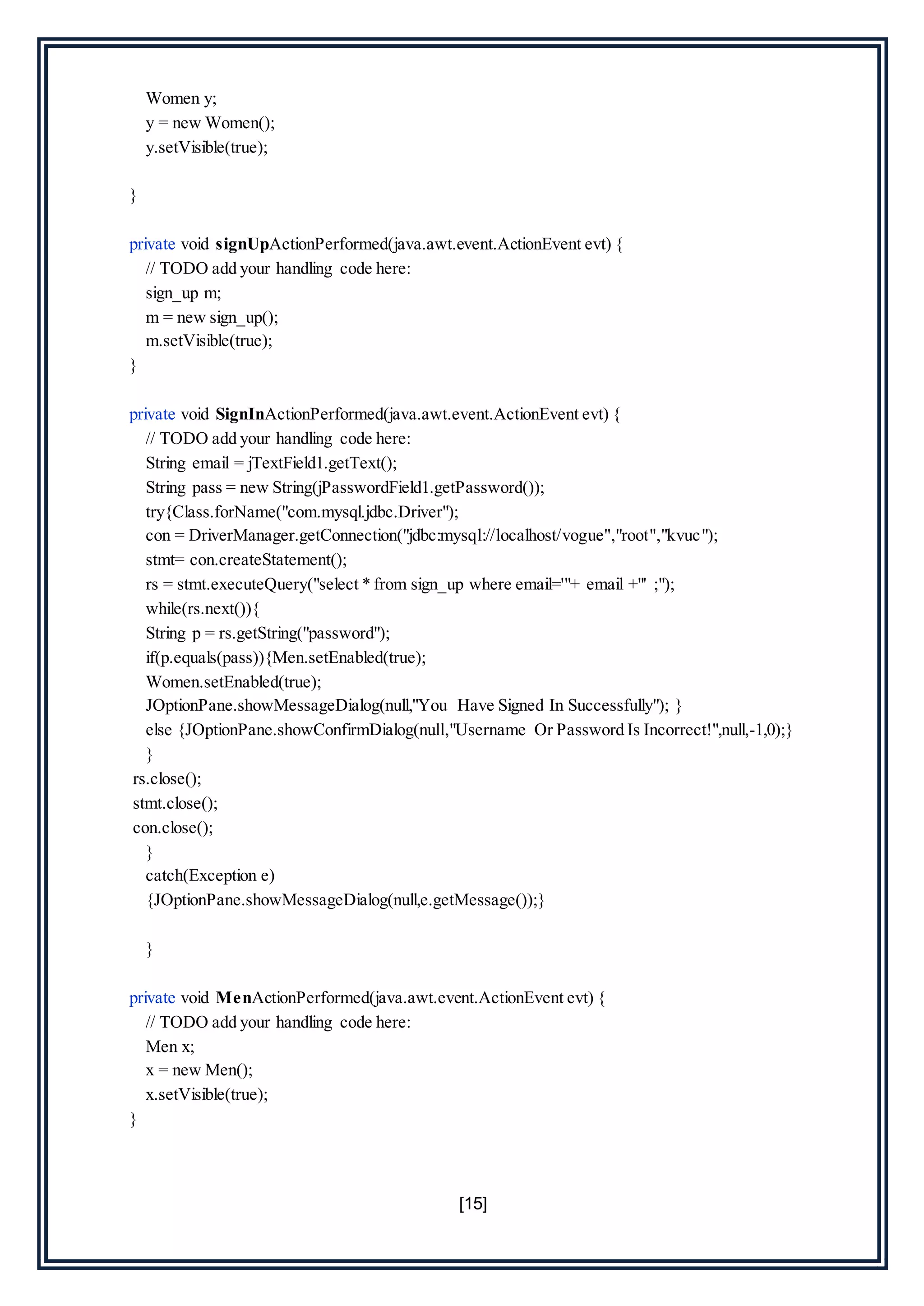 Clothing Store and Management System | DOC