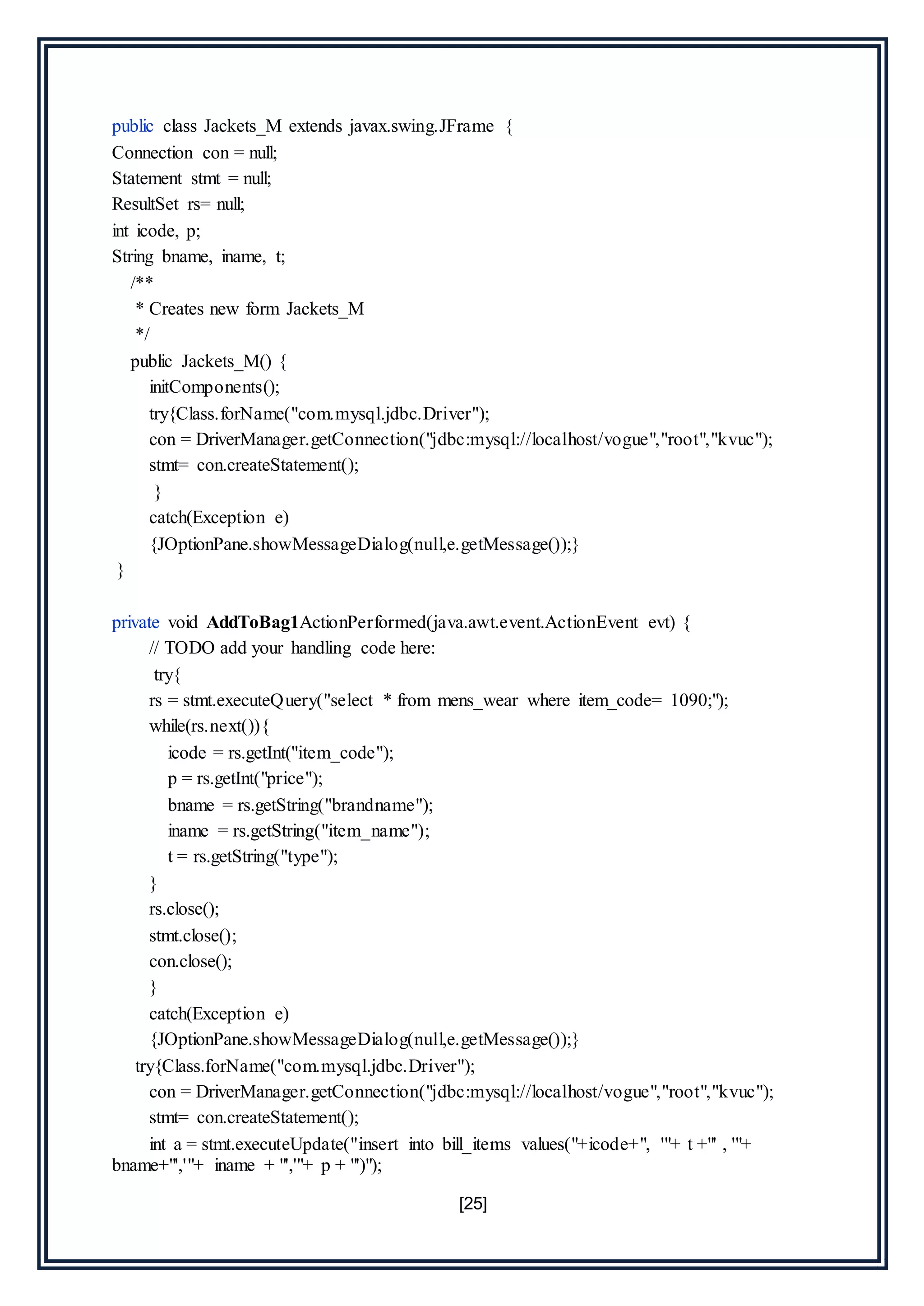 Clothing Store and Management System | DOC