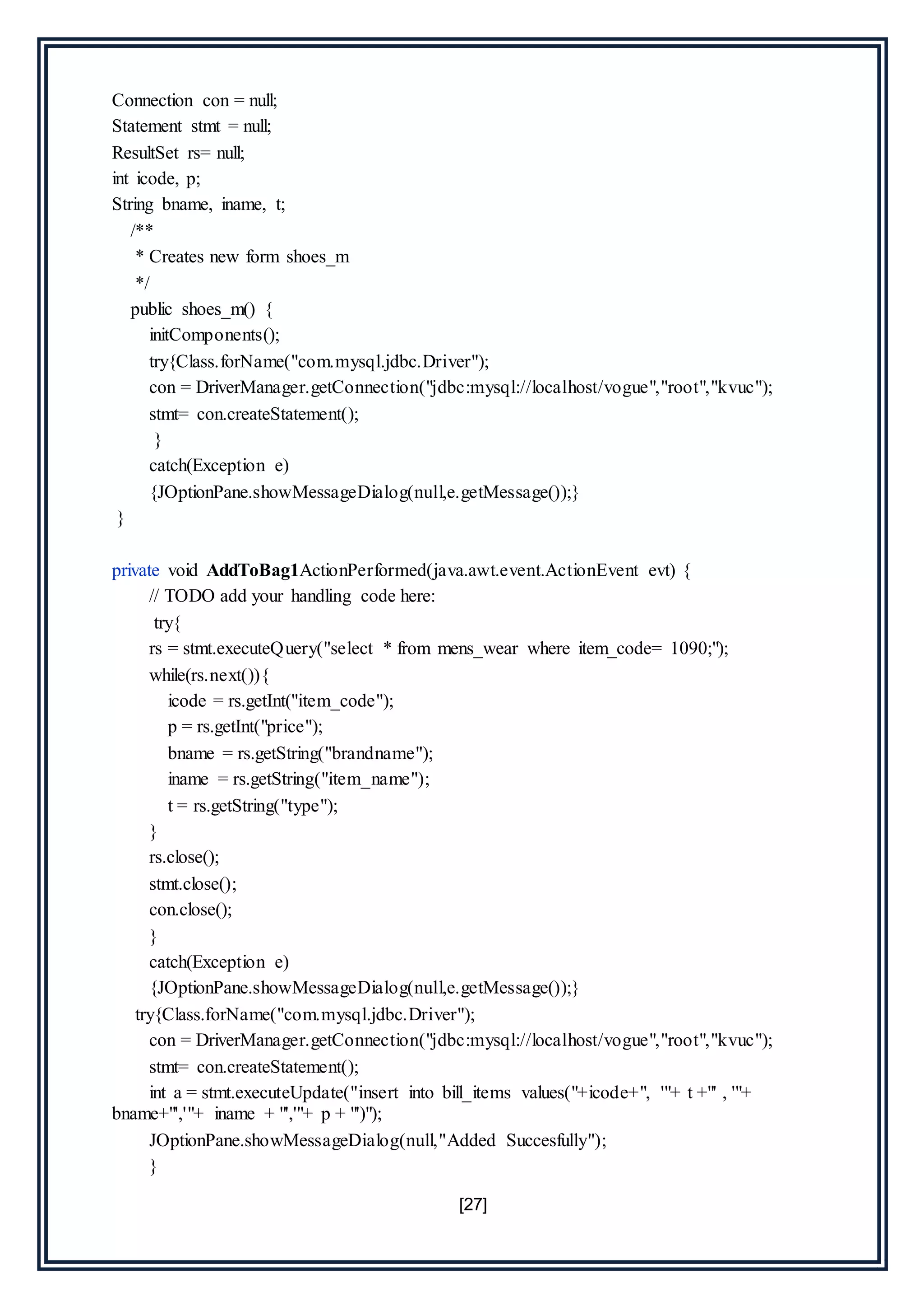 Clothing Store and Management System | DOC
