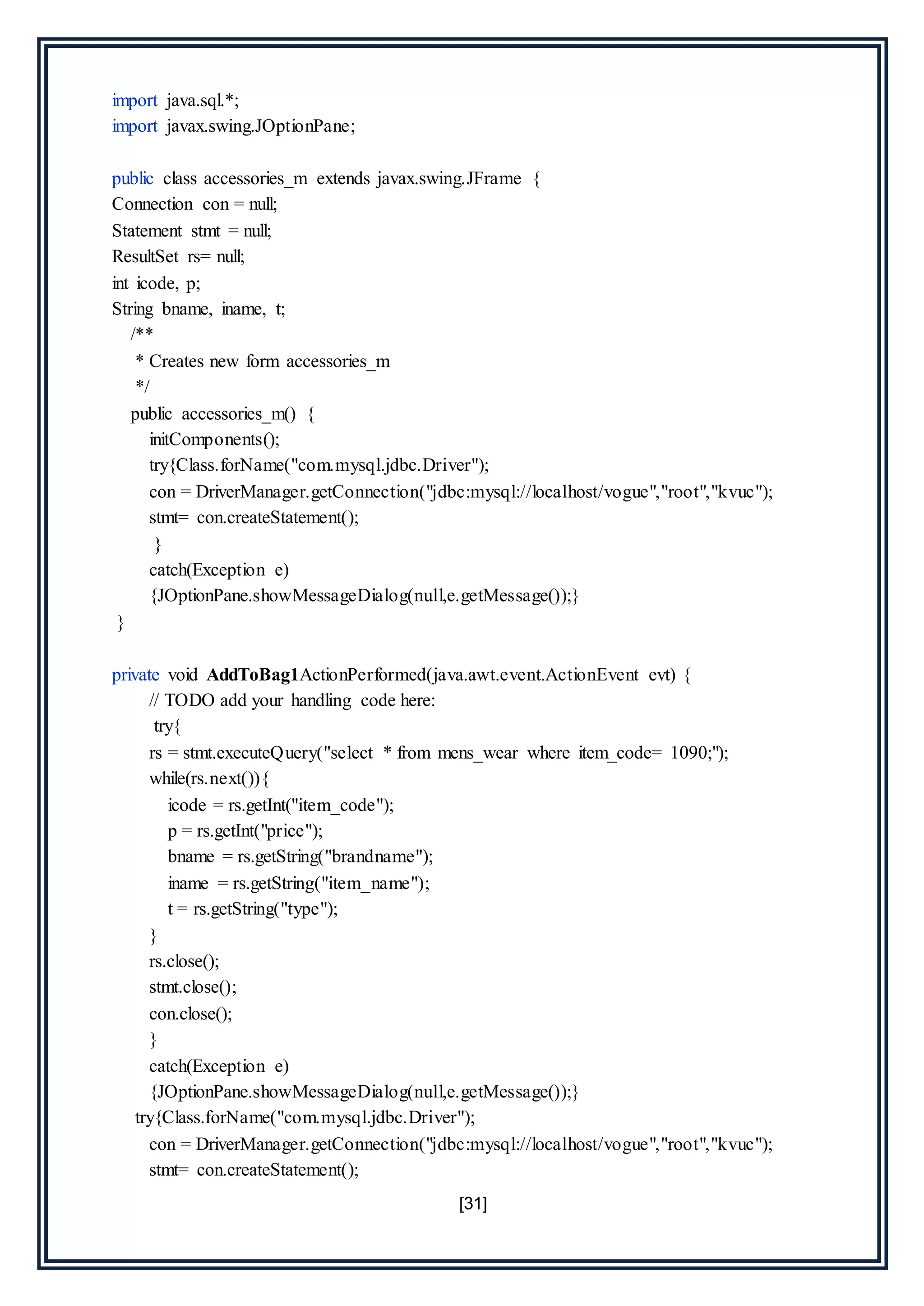 Clothing Store and Management System | DOC