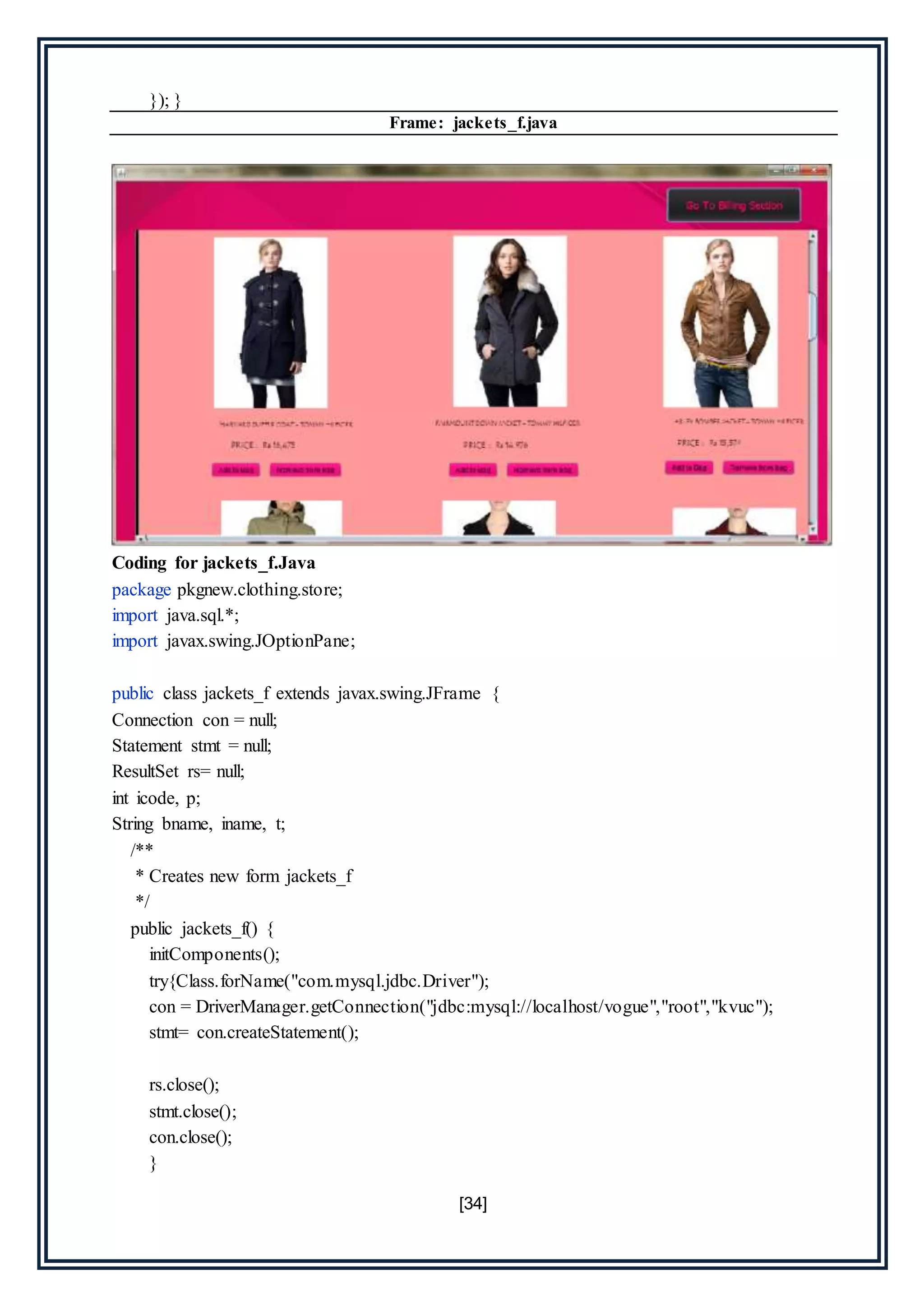 Clothing Store and Management System | DOC