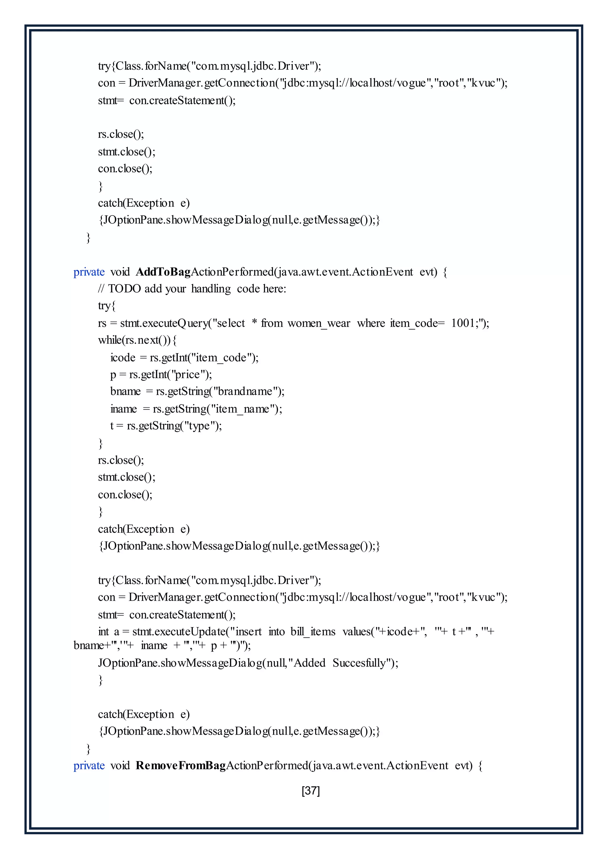 Clothing Store and Management System | DOC