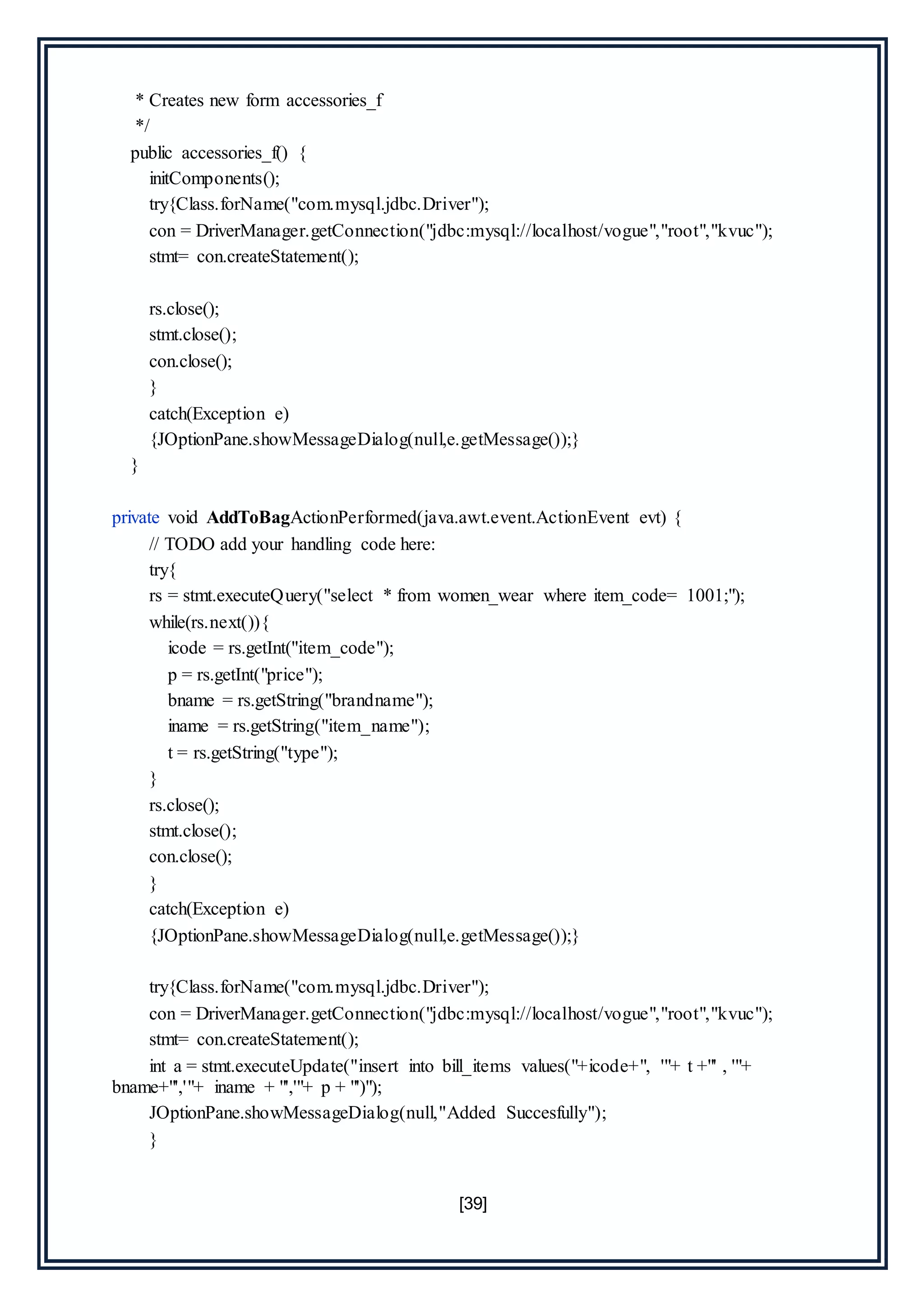 Clothing Store and Management System | DOC