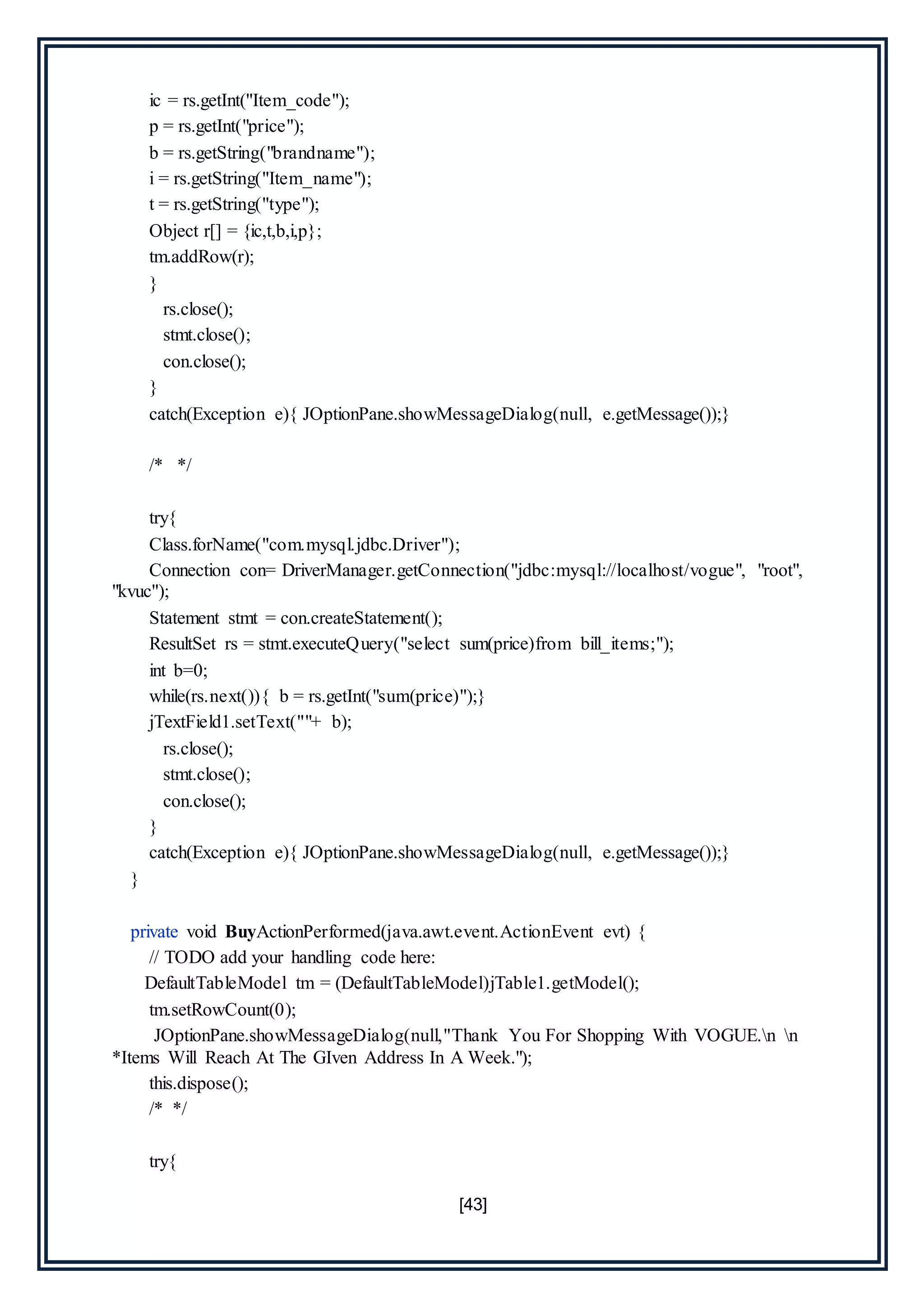 Clothing Store and Management System | DOC