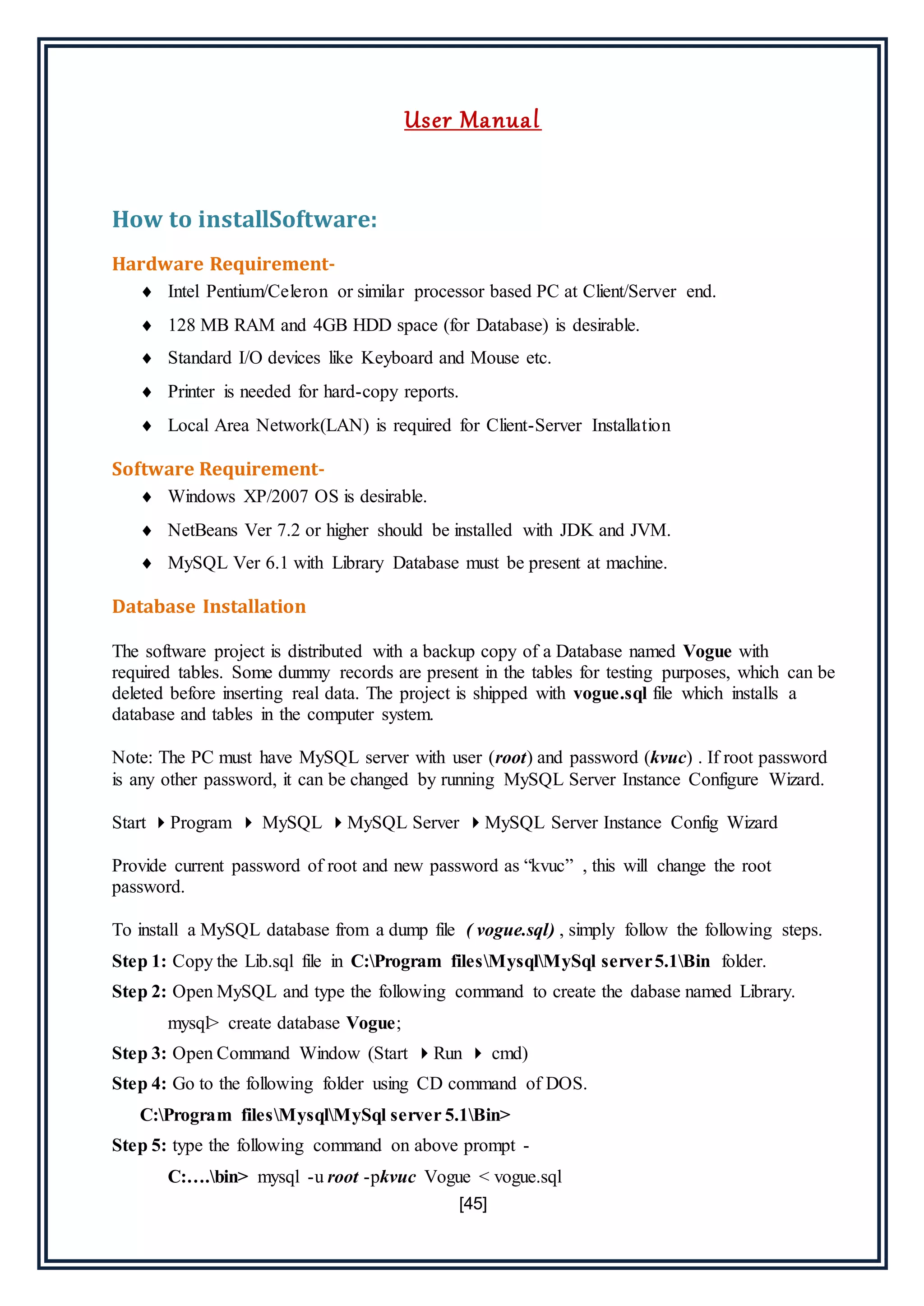 Clothing Store and Management System | DOC