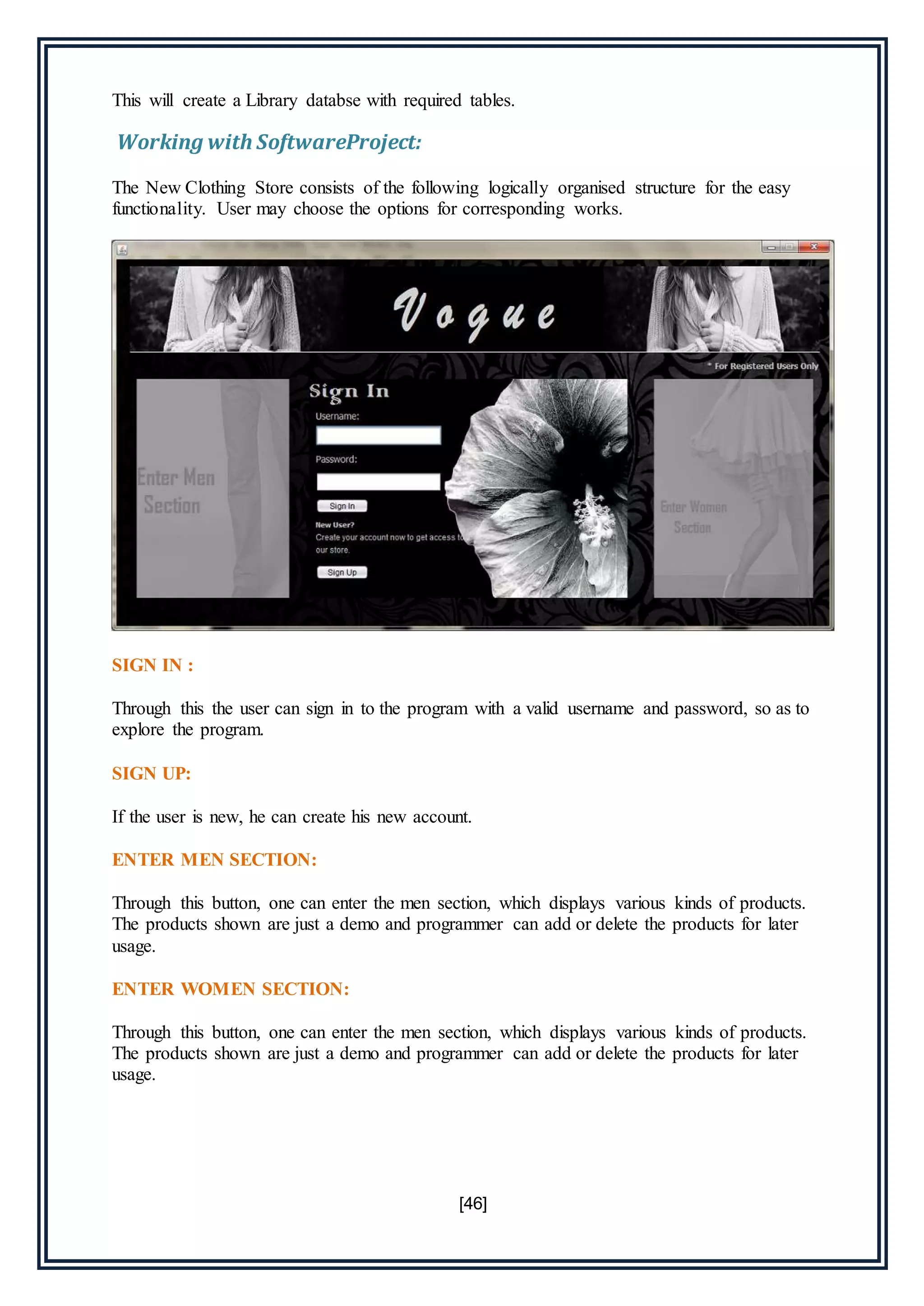 Clothing Store and Management System | DOC