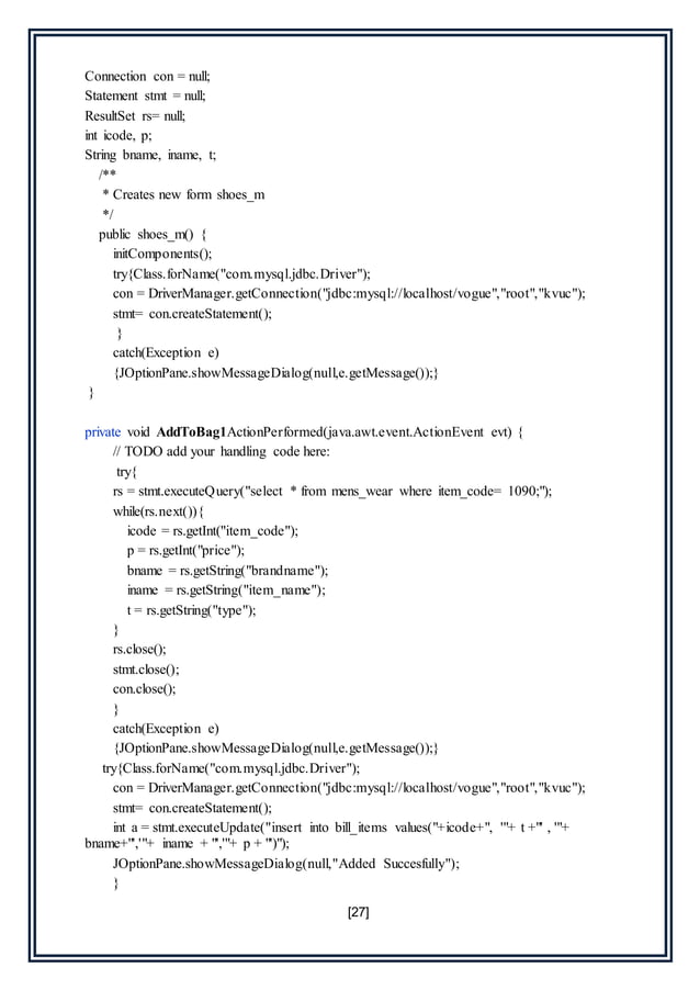 Clothing Store and Management System | PDF