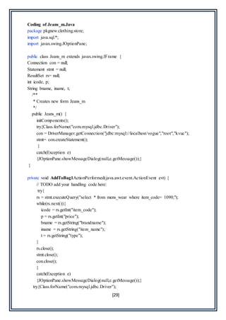 Clothing Store and Management System