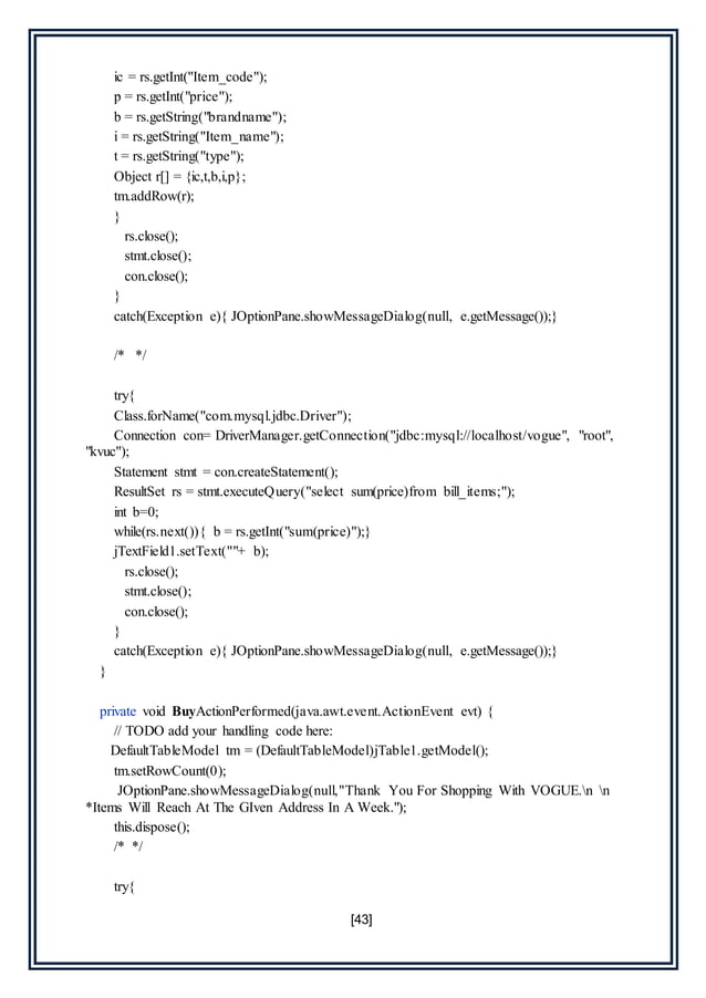 Clothing Store and Management System
