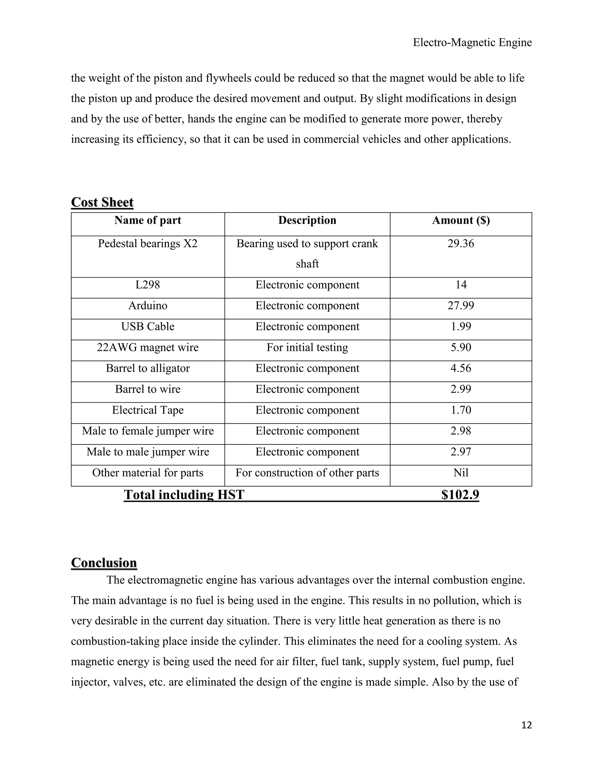 Electro-Magnetic Engine | DOCX