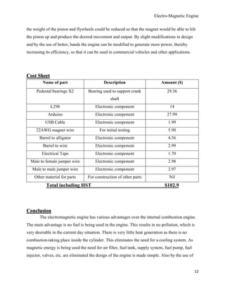 Electro-Magnetic Engine | DOCX