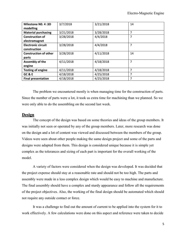 Electro-Magnetic Engine | DOCX | Physics | Science