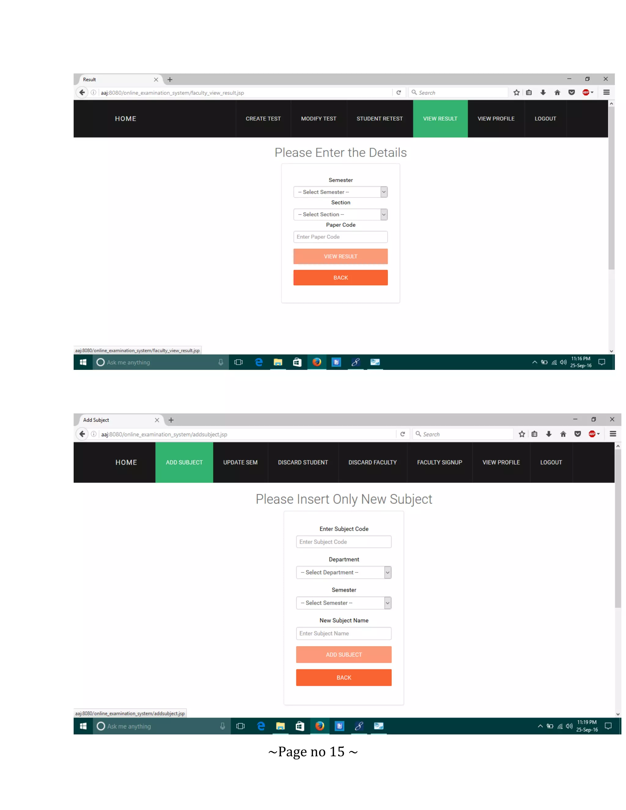 Online Examination System Project report | PDF