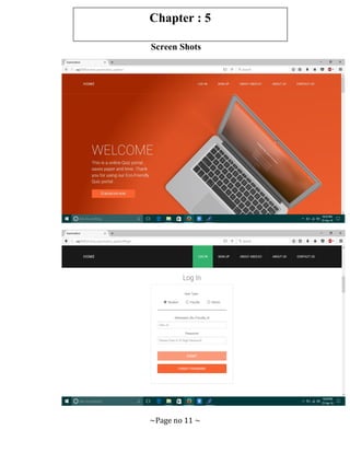 Online Examination System Project report | PDF