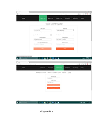 Online Examination System Project report | PDF