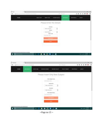 Online Examination System Project report | PDF