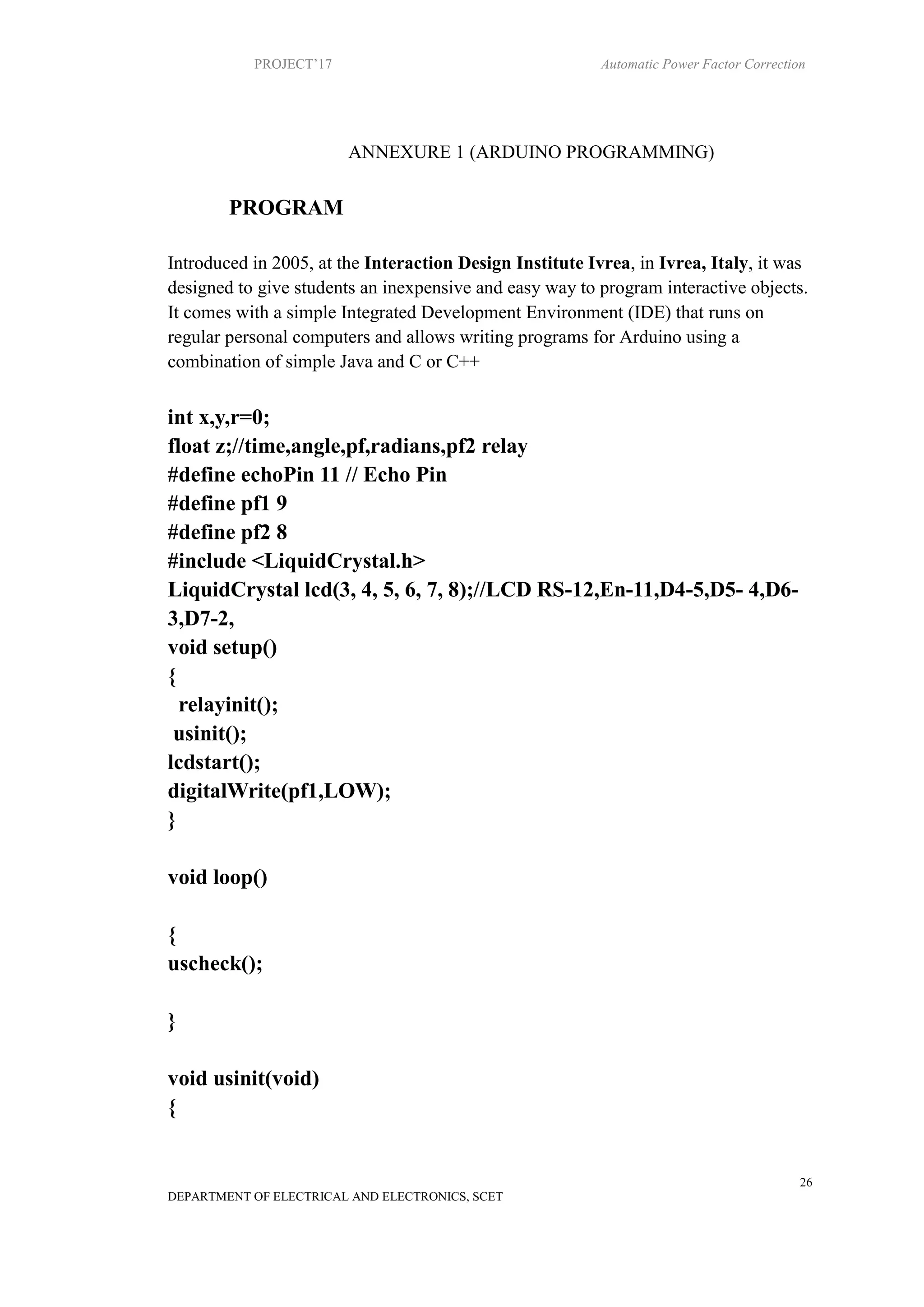 automatic power factor correction report | PDF