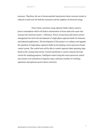 automatic power factor correction report | PDF