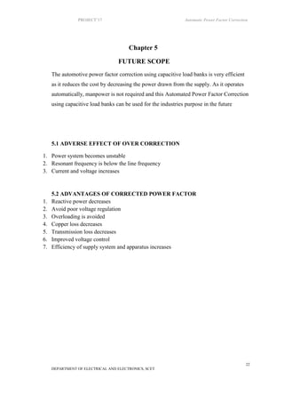 automatic power factor correction report | PDF