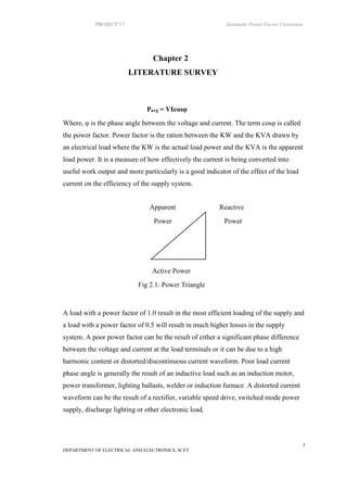 automatic power factor correction report | PDF