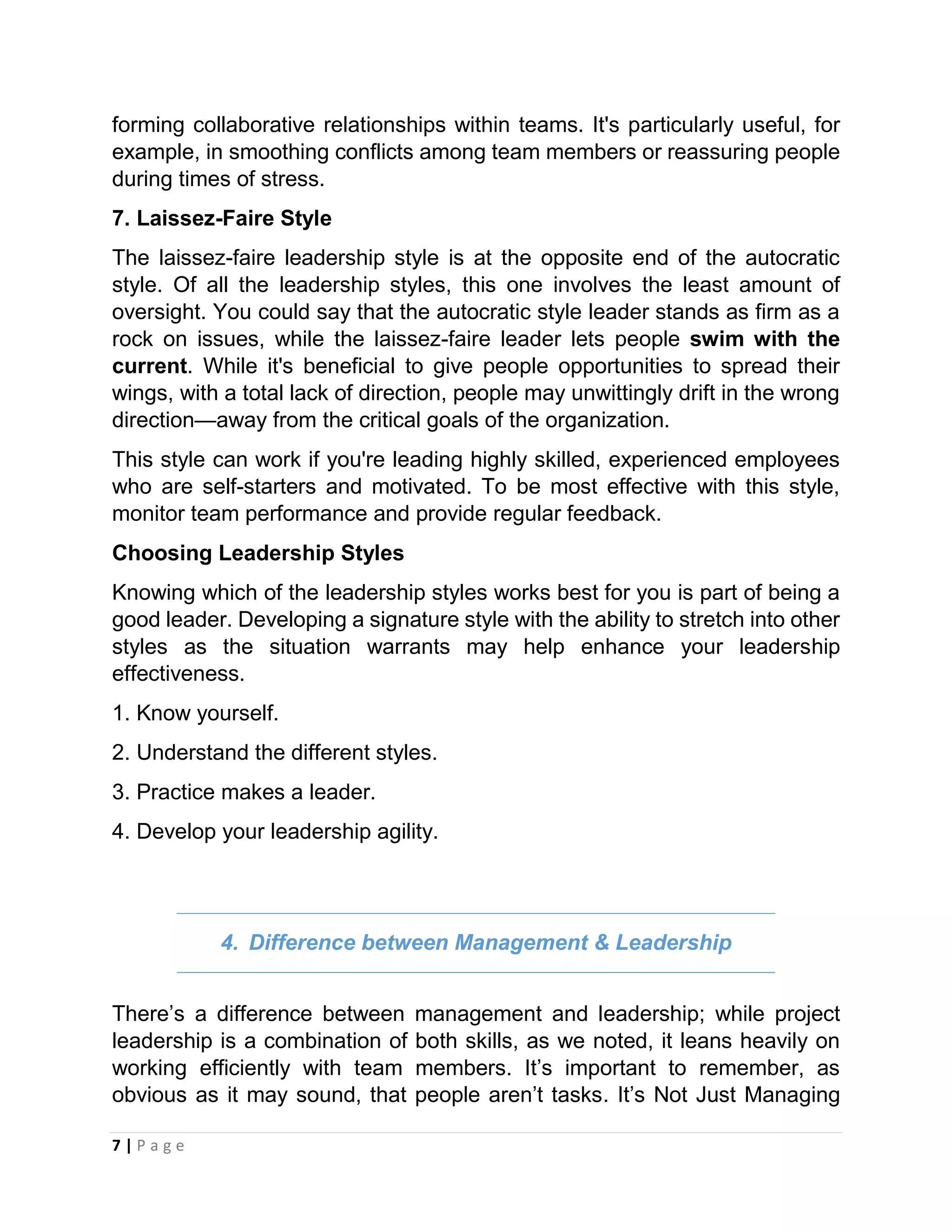 Project Leadership | PDF