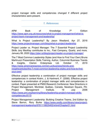 Project Leadership | PDF