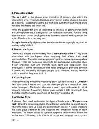 Project Leadership | PDF