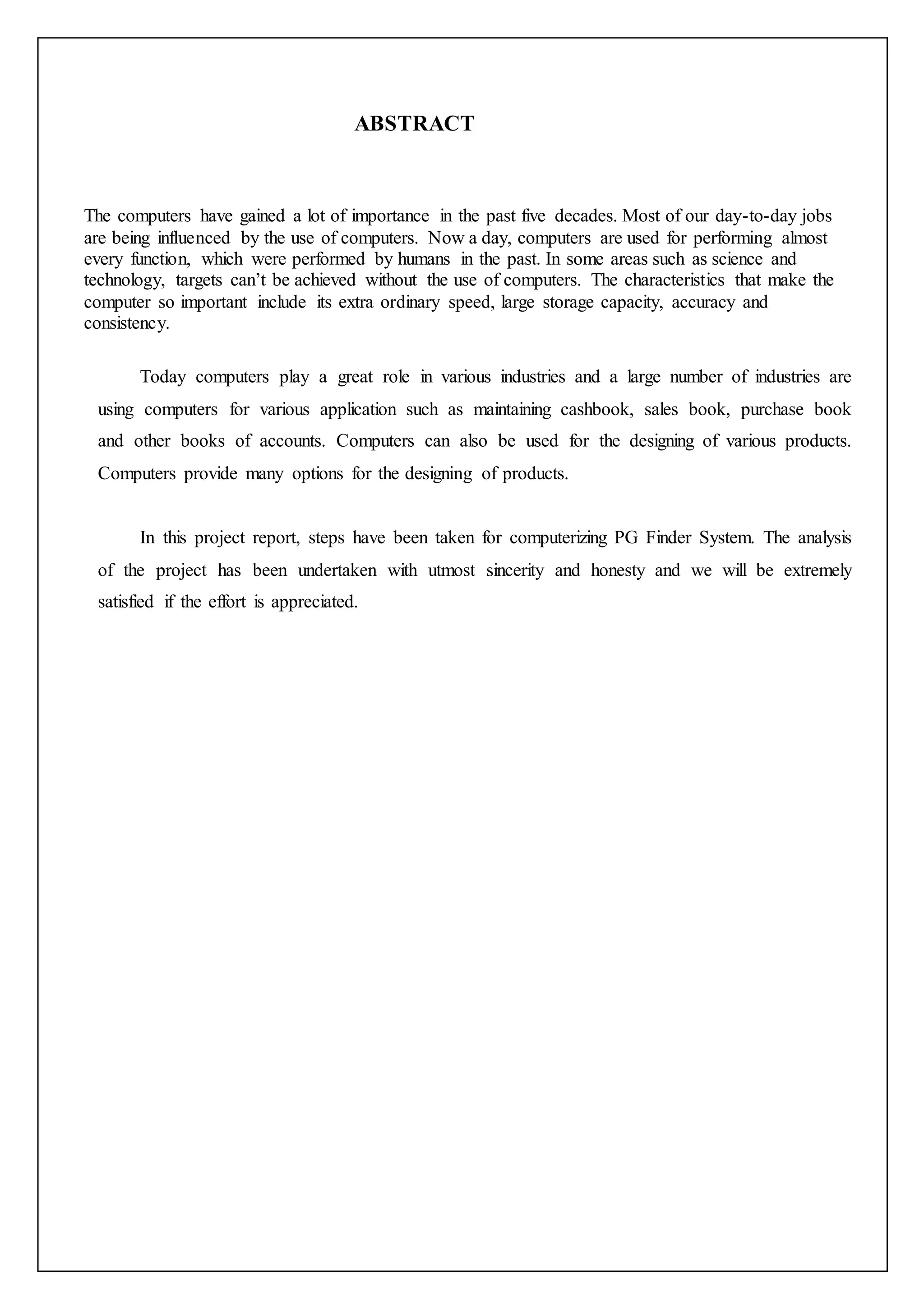 Project Report Format for Final Year Engineering Students | DOCX