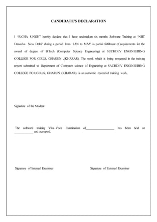 Project Report Format for Final Year Engineering Students | DOCX