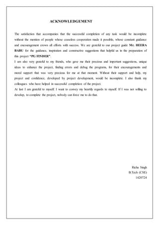 Project Report Format for Final Year Engineering Students | DOCX