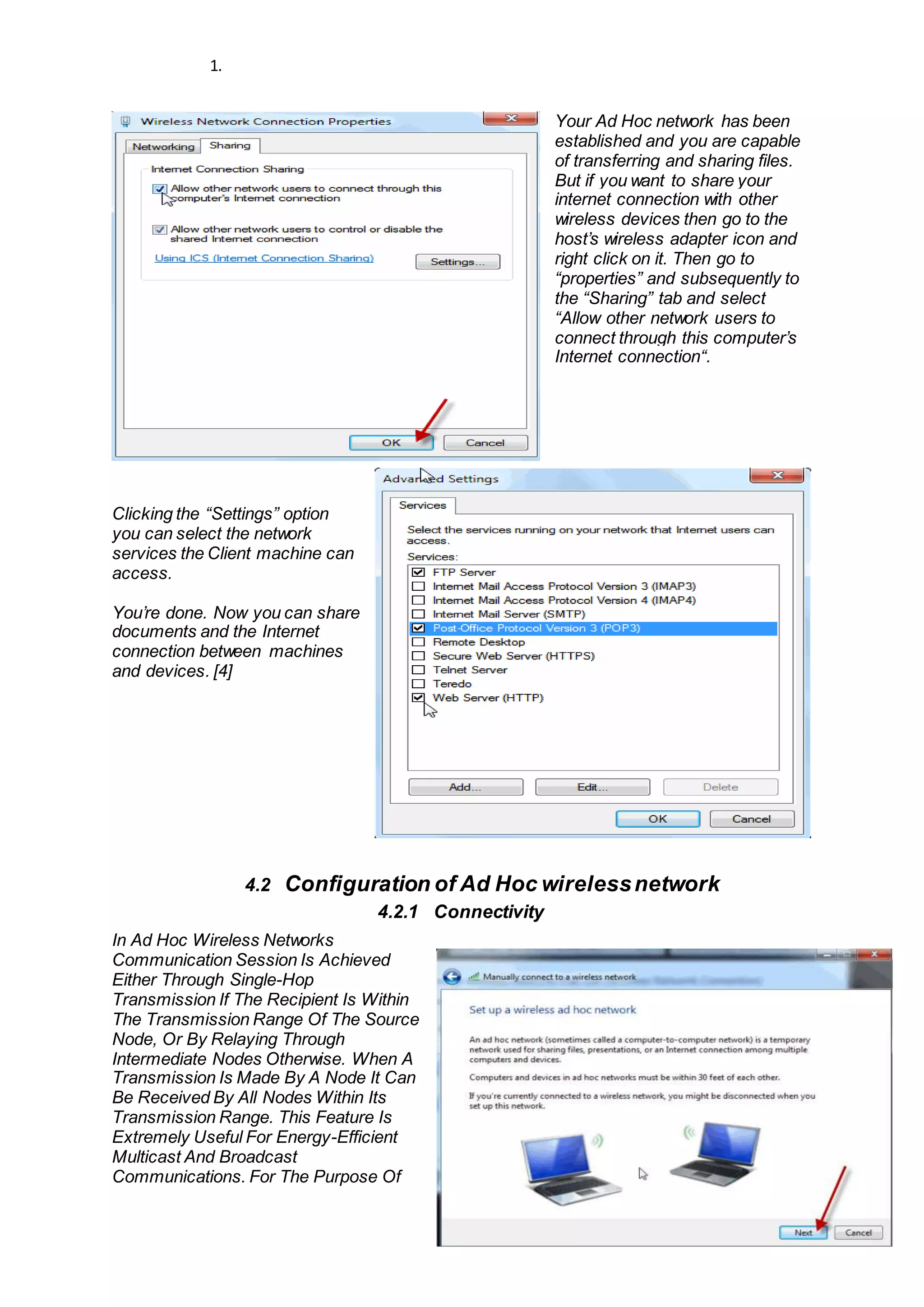 Project report a dhoc wireless network | DOCX
