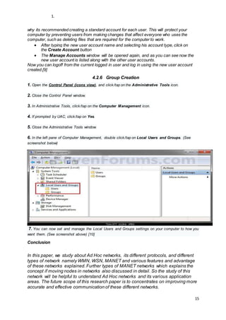 Project report a dhoc wireless network | DOCX