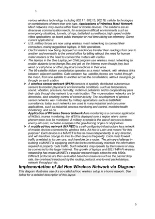 Project report a dhoc wireless network | DOCX