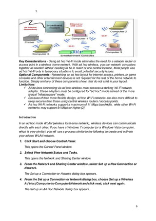 Project report a dhoc wireless network | DOCX