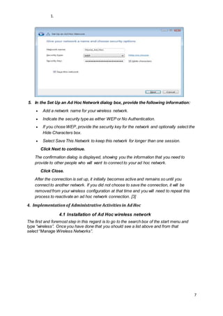 Project report a dhoc wireless network | DOCX
