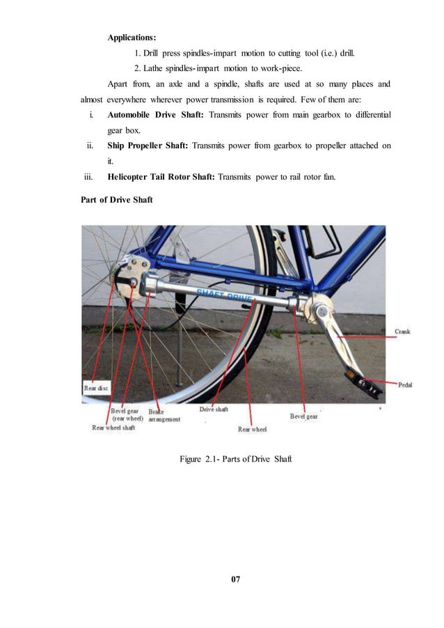 Project report on Chainless Bicycle | PDF