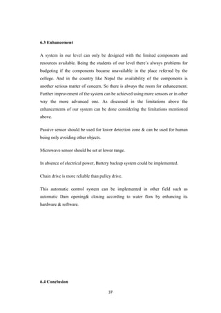 Minor Project Report: Automatic Door Control System | PDF