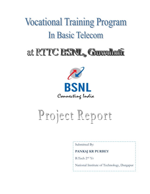 Project Report (Basic Telecom) BSNL | PDF