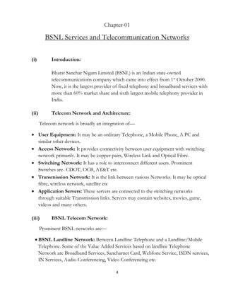 Project Report (Basic Telecom) BSNL | PDF