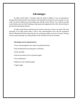 Eddy Current Braking System | PDF
